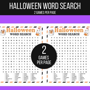 Halloween Word Search, Fun Halloween Game, Printable Halloween Game ...