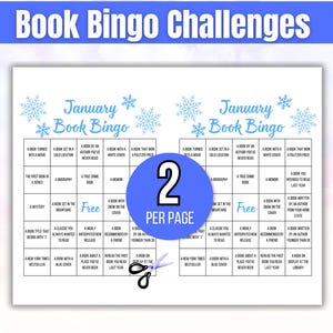 Book Bingo, 12 Monthly Book Bingo Challenges, Book Bingo for Adults ...