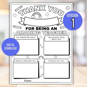 Teacher Appreciation Printable, Teacher Appreciation Gift, Teacher ...