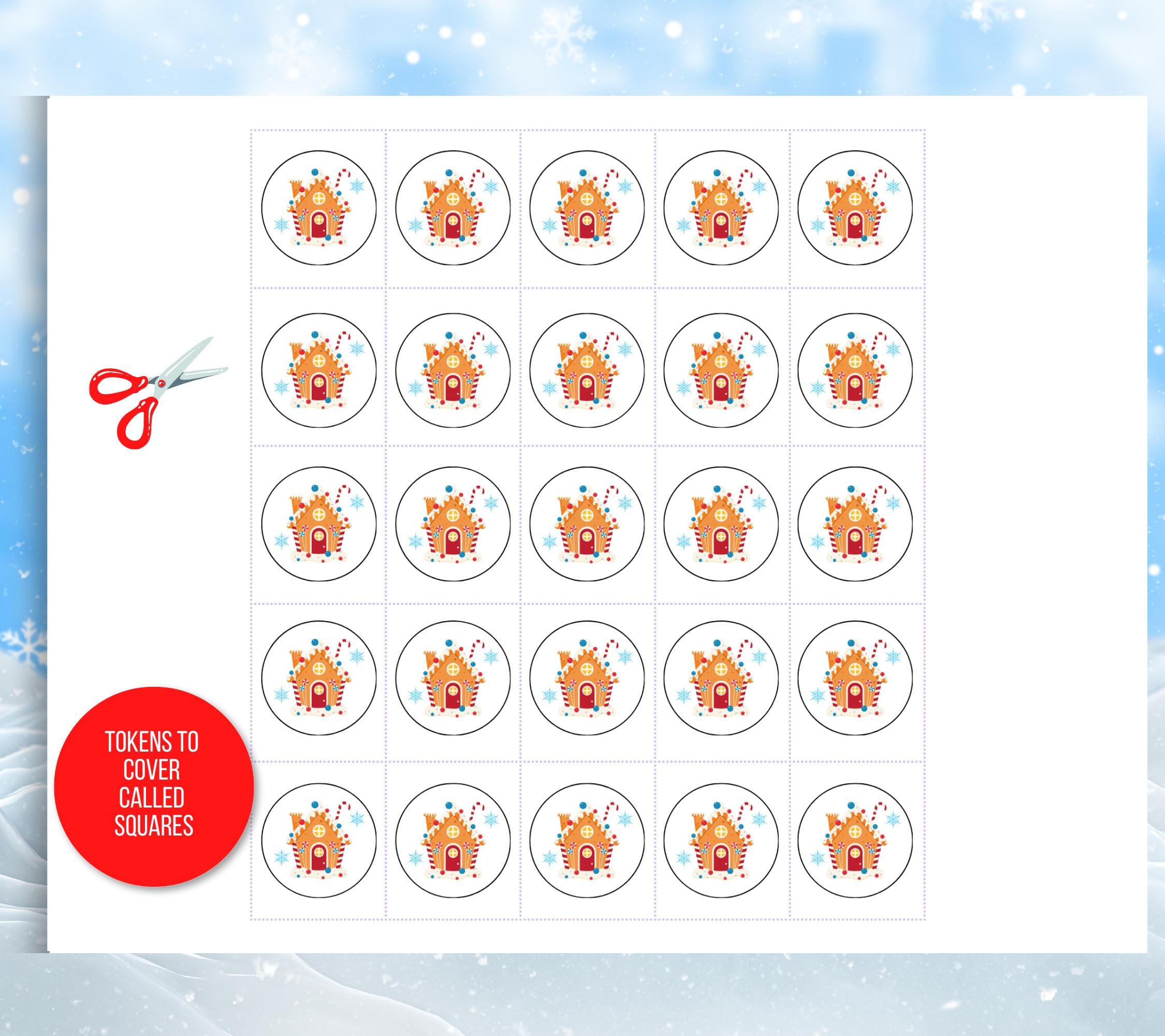 Gingerbread Bingo, 50 Gingerbread Bingo Cards, Christmas Baking Bingo ...