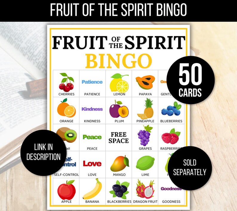 Fruit of the Spirit Trivia Game Bundle, Kids Fruit of the Spirit Lesson ...
