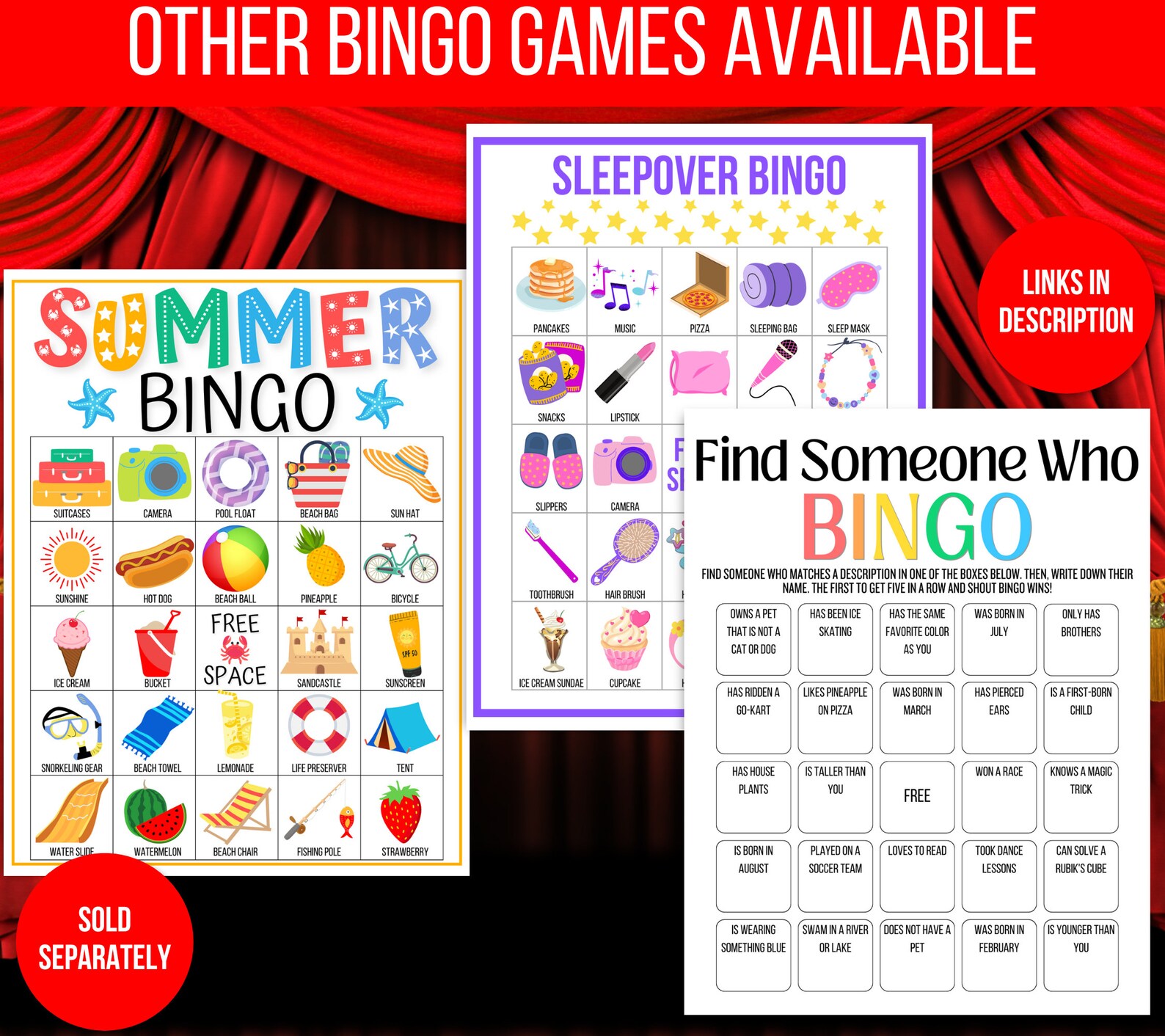 Movie Bingo, 30 Movie Bingo Cards, Hollywood Bingo, Movie Night Bingo ...