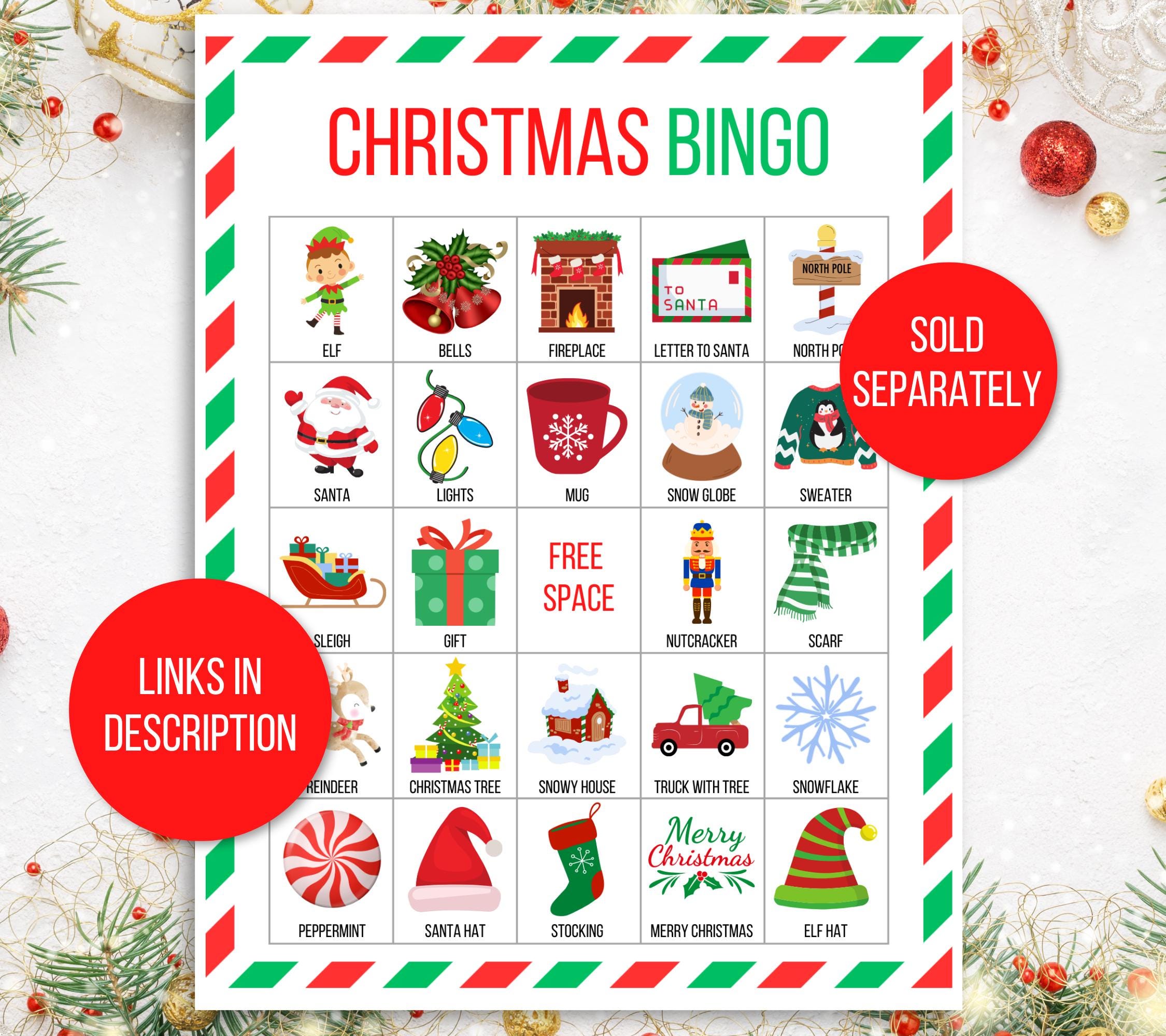Christmas Bingo, 30 Baking Bingo Cards, Christmas Cookie Bingo Cards ...