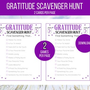Gratitude Photo Scavenger Hunt, Gratitude Scavenger Hunt for Kids ...