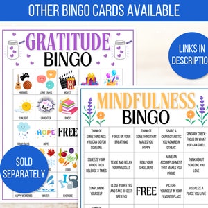 Wellness Bingo, 30 Wellness Bingo Cards, Mindfulness Bingo, Mindfulness ...