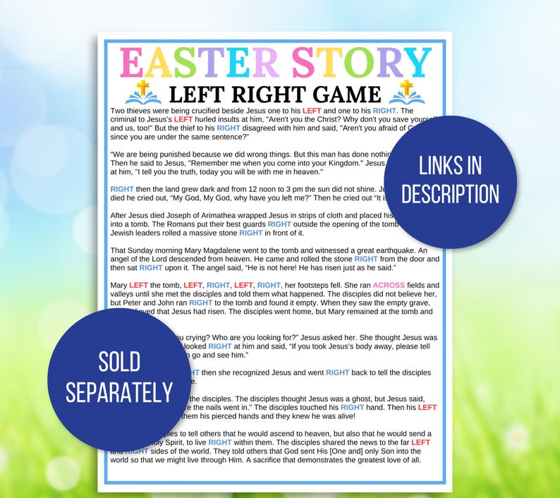 Easter Story Treasure Hunt, Religious Easter Scavenger Hunt, Christian ...