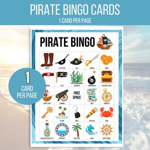 Pirate Bingo, 30 Printable Pirate Bingo Cards, Pirate Birthday, Pirate ...