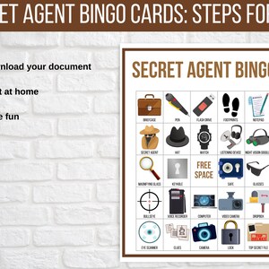 Secret Agent Bingo, 30 Printable Secret Agent Bingo Cards, Secret Agent ...