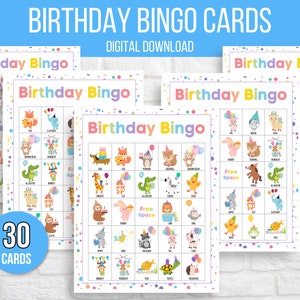 Birthday Bingo, Birthday Party Game, Happy Birthday Bingo Board Game ...
