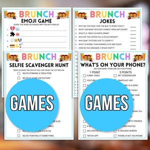 Brunch Party Games, Brunch Games, Icebreaker Table Games, Luncheon ...