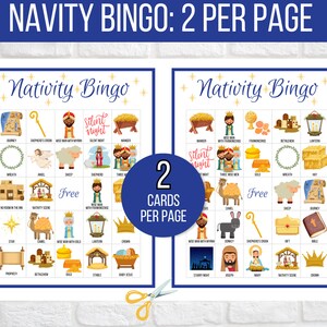 Nativity Bingo, 50 Nativity Bingo Cards, Christmas Bingo, Christmas ...