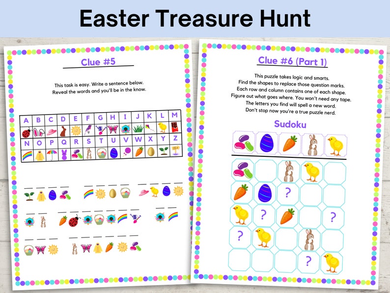 Indoor Easter Treasure Hunt for Older Kids Easter Scavenger - Etsy