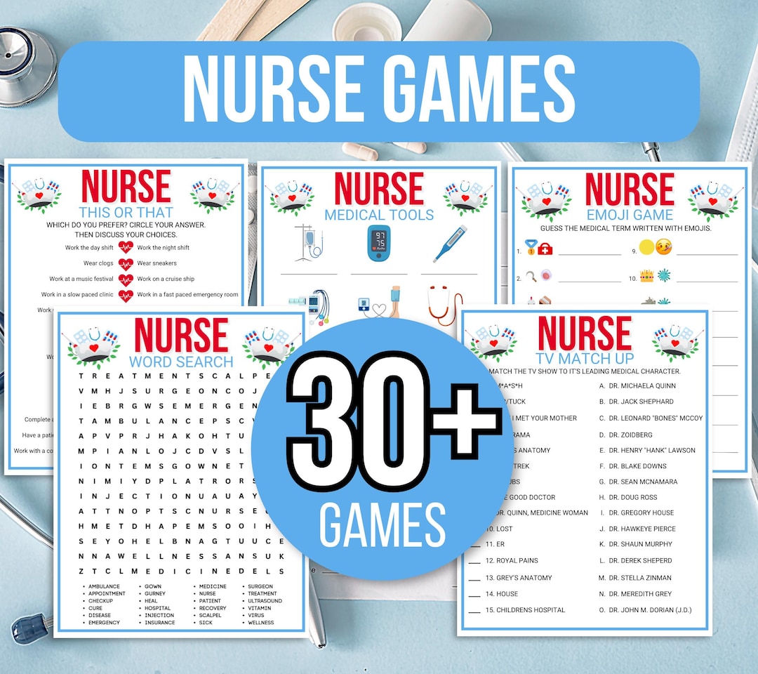 Nurse Games Bundle, Nurse Trivia Games, Nurse Games Trivia Bundle ...
