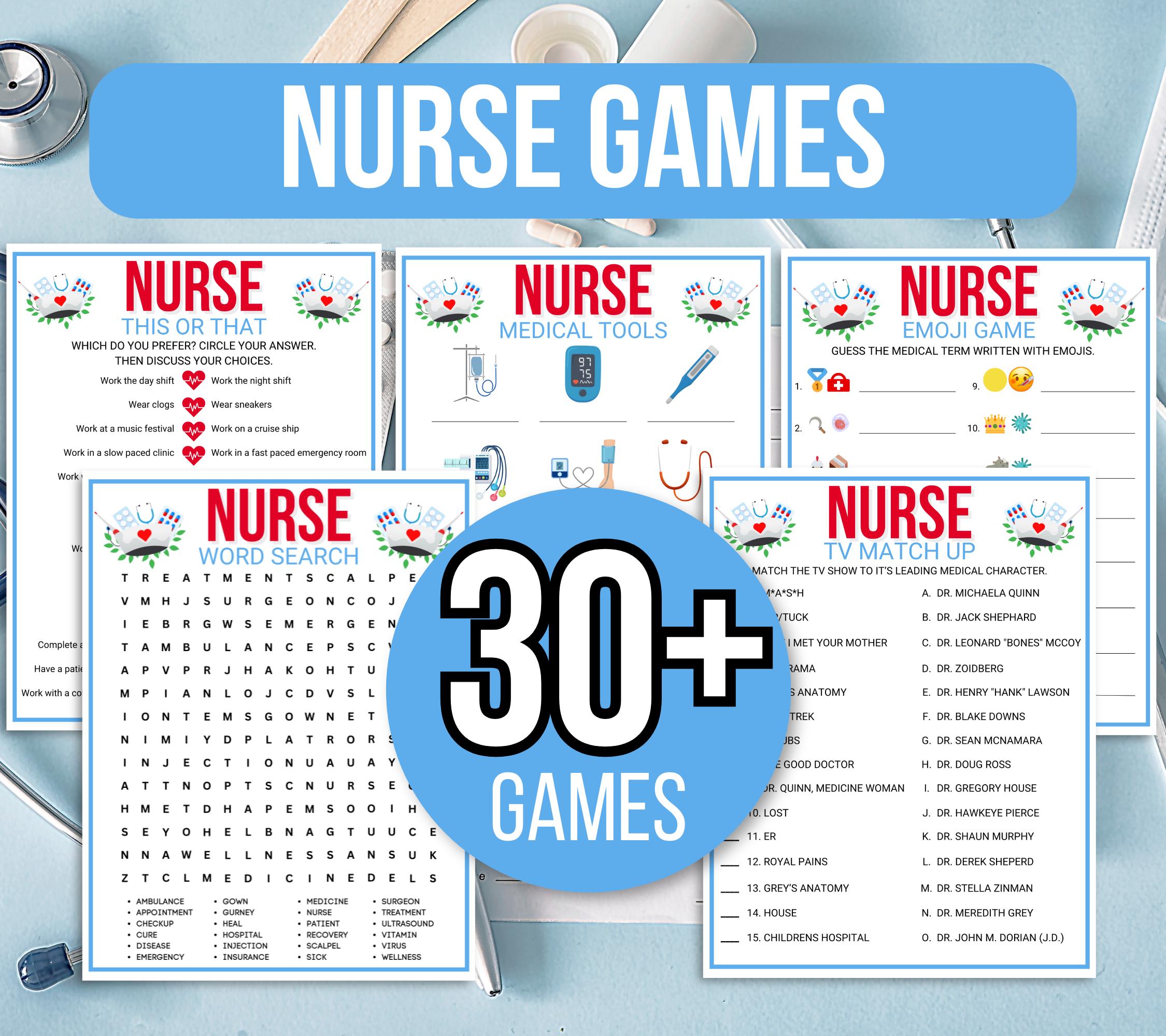 Nurse Games Bundle, Nurse Trivia Games, Nurse Games Trivia Bundle ...