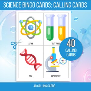 Science Bingo, 30 Printable Science Bingo Cards, Chemistry Bingo, Mad ...
