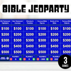 Bible Jeoparty, Bible Jeoparty Game, Bible Jeoparty Template, Bible ...