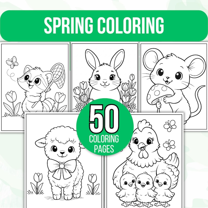 Spring Coloring Cozy - Etsy