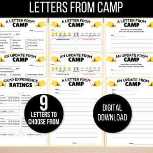 Letters From Camp, Summer Camp Letters, Printable Letter From Camp ...