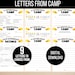 Letters From Camp, Summer Camp Letters, Printable Letter From Camp ...