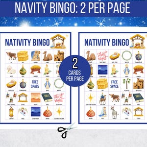 Nativity Bingo, 30 Nativity Bingo Cards, Christmas Bingo, Christmas ...
