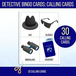 Detective Bingo, 30 Detective Bingo Cards, Spy Bingo, Secret Agent ...