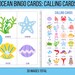 Ocean Bingo Under the Sea Bingo 30 Printable Ocean Bingo - Etsy