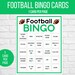 Football Bingo 50 Unique Printable Football Bingo Cards - Etsy