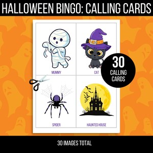 Halloween Bingo, 30 Halloween Bingo Cards, Halloween Activity, Kids ...