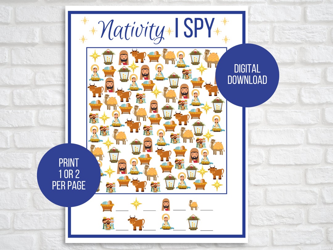 Nativity I Spy, Holiday I Spy, Nativity Seek and Find, Christmas ...