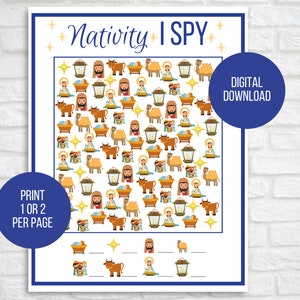Nativity I Spy, Holiday I Spy, Nativity Seek and Find, Christmas ...