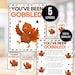 You've Been Gobbled Printable Thanksgiving Kit, I've Been Gobbled ...
