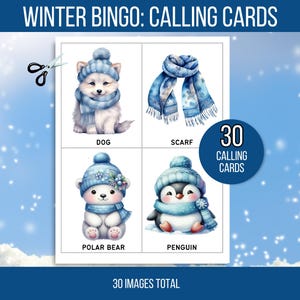 Winter Bingo, 50 Winter Bingo Cards, Winter Games, Winter Activity for ...