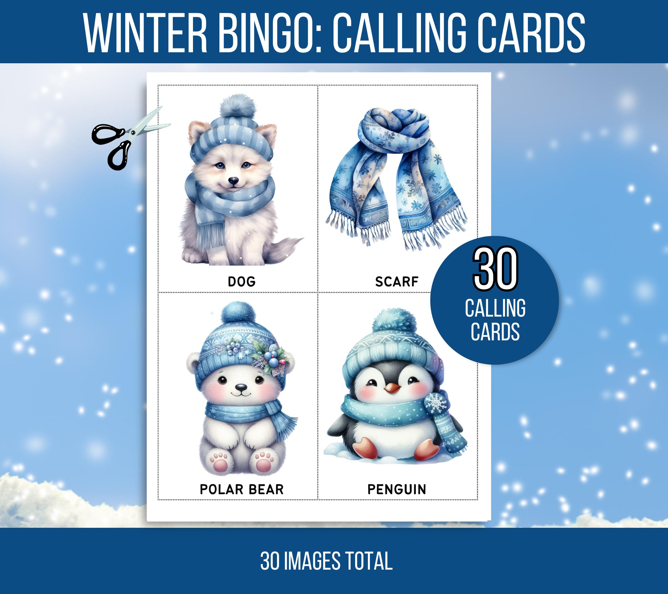 Winter Bingo, 50 Winter Bingo Cards, Winter Games, Winter Activity for ...