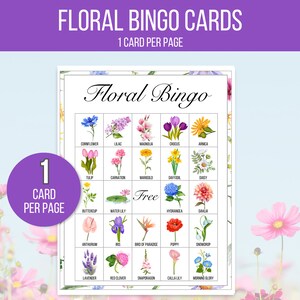 Flower Bingo, Spring Bingo, Garden Bingo, 40 Printable Flower Bingo ...