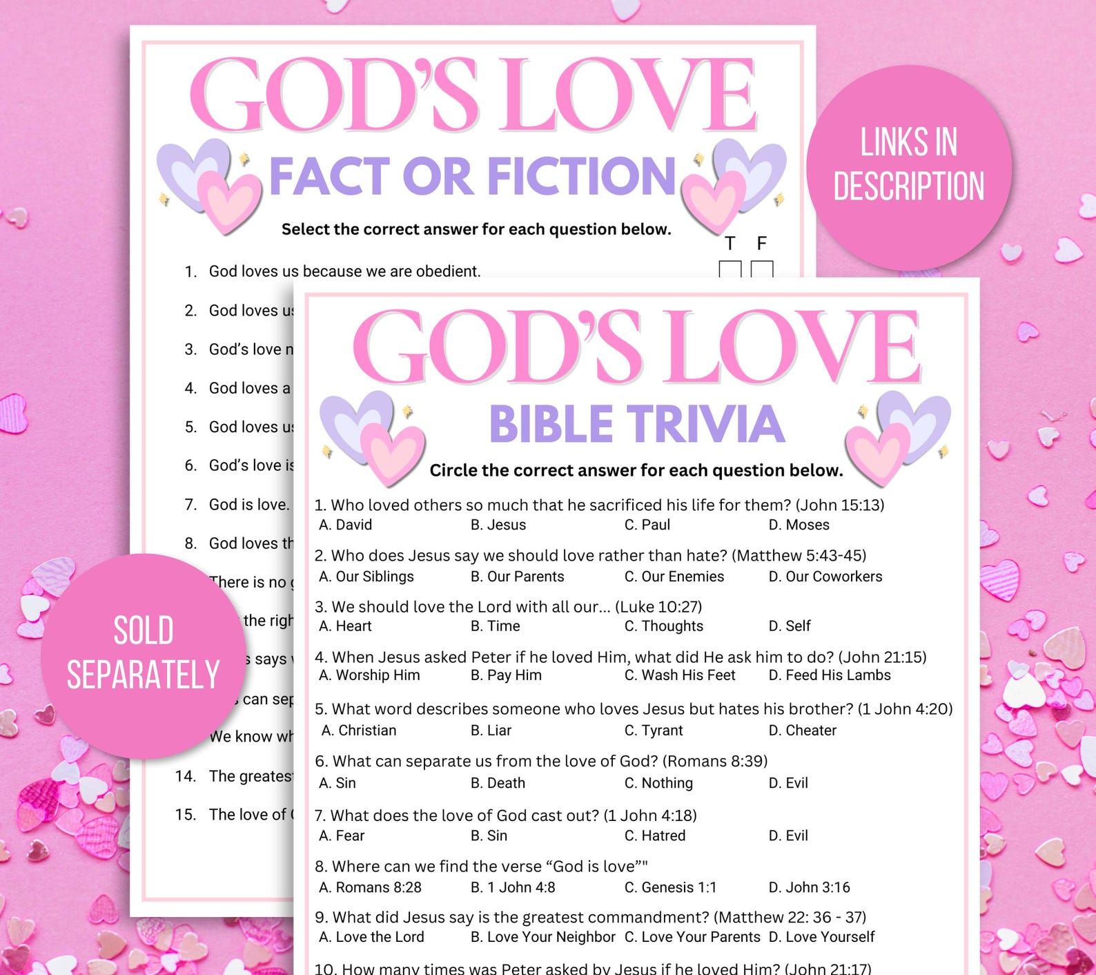 Bible Scavenger Hunt Game, Gods Love Game, Scripture Scavenger Hunt ...