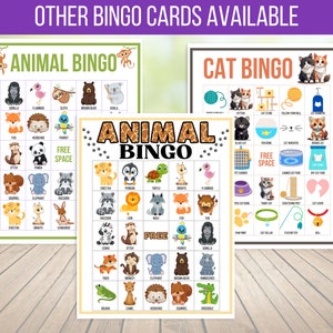 Cat Bingo, 30 Printable Kitty Cat Bingo Cards, Cat Birthday Party Game ...