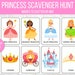 Princess Scavenger Hunt, Printable Princess Party Game, Princess ...