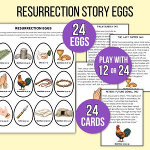 Printable Easter Story, Resurrection Story Cards, Resurrection Eggs ...