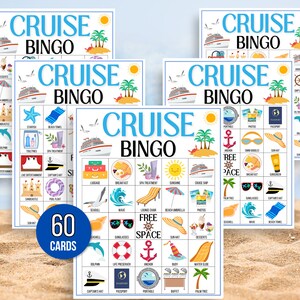 Cruise Bingo, 60 Cruise Bingo Cards, Cruise Games, Cruise Ship Bingo ...