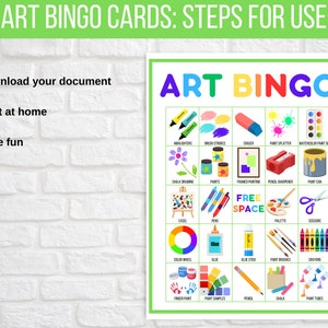 Art Bingo, 30 Printable Art Bingo Cards, Art Game, Art Party Game, Art ...