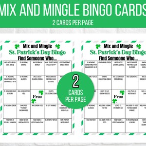 St. Patrick's Day Bingo, St. Patricks Day Get to Know You Bingo, Find ...