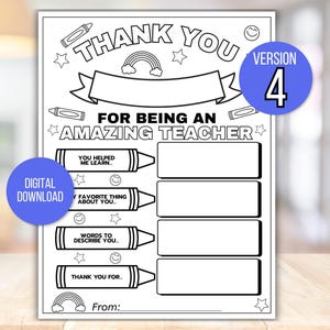 Teacher Appreciation Printable, Teacher Appreciation Gift, Teacher ...