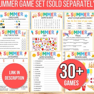 Summer Emoji Game, Emoji Summer Game, Beach Emoji Game, Summer Game ...