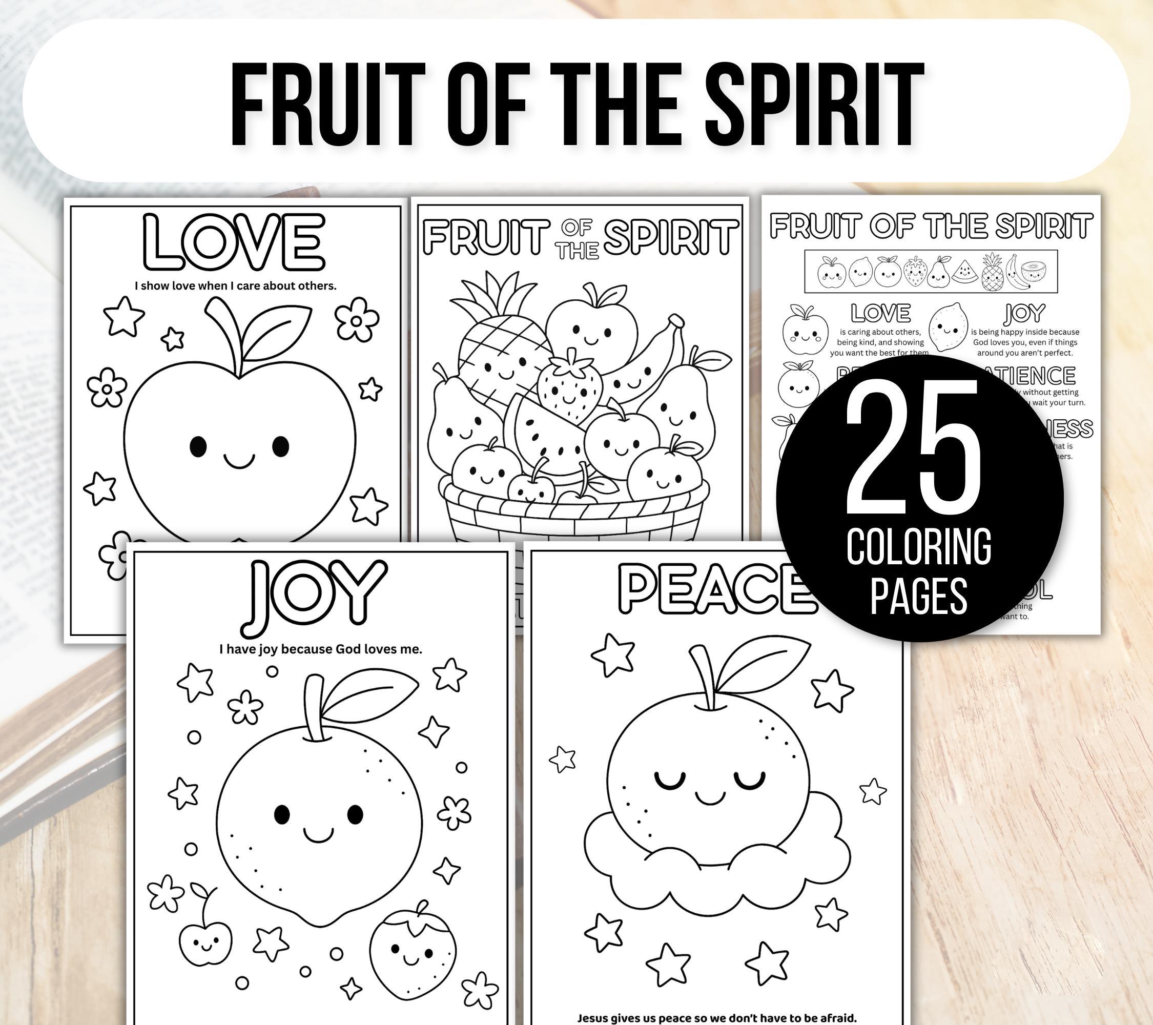 Fruit of the Spirit Coloring Sheets, Fruits of the Spirit Activity ...