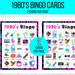 80s Bingo, 1980s Bingo, Retro Bingo, 30 Printable 1980s Bingo Cards ...
