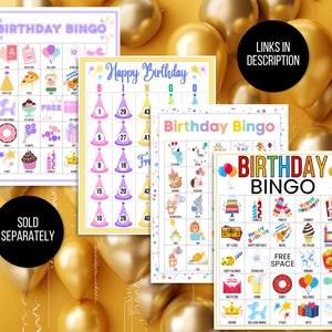Birthday Bingo, 80 50th Birthday Bingo Cards, 50th Birthday Game, Happy Birthday Bingo Boards ...