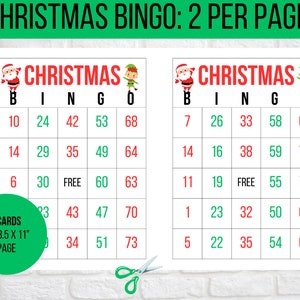 300 cartes de bingo de Noël 1 2 ou 4 par page jeu de fête - Etsy France