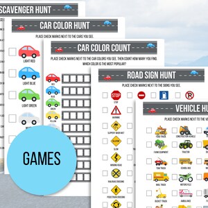 Mega Kids Road Trip Games, Travel Activities, Road Trip Games Bundle ...