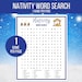 Nativity Word Search, Fun Nativity Game, Printable Nativity Game ...