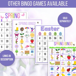 Flower Bingo, 100 Spring Bingo Cards, Flower Carte Bingo, Spring ...